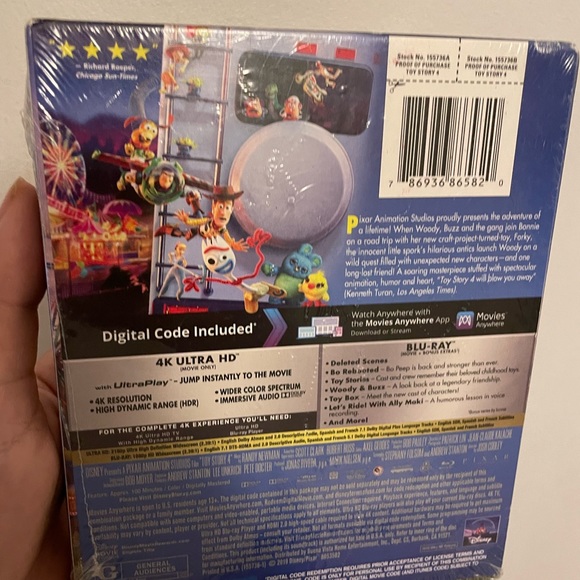 Disney | Media | Sealed Toy Story 4 4k Ultra Hd Bluray Digital Code ...